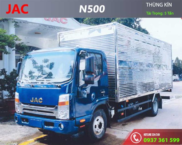 XE TẢI JAC N500 5T - THÙNG KÍN - TỔNG ĐẠI LÝ XE TẢI CHÍNH HÃNG GIÁ TỐT NHẤT